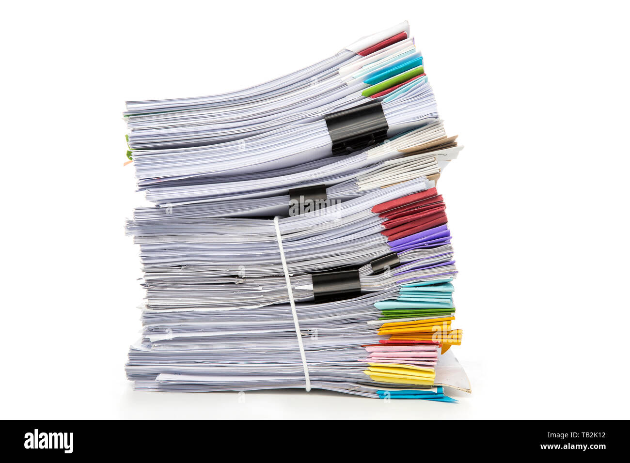 Stack of Documents isolated on white background. Documents pile Stock ...