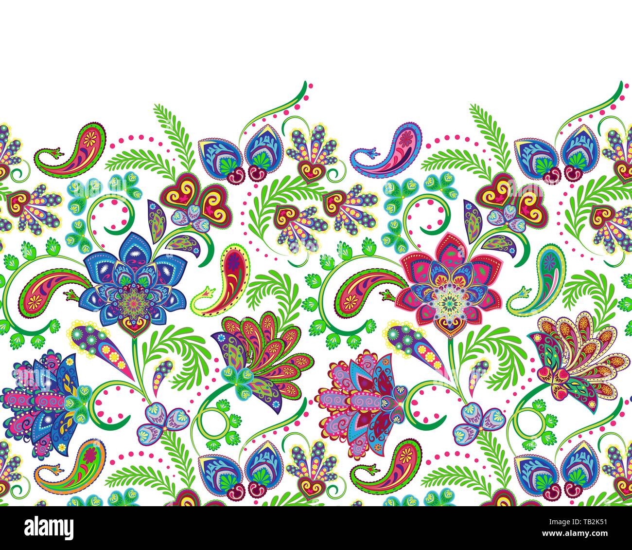 Paisley Print Flowers