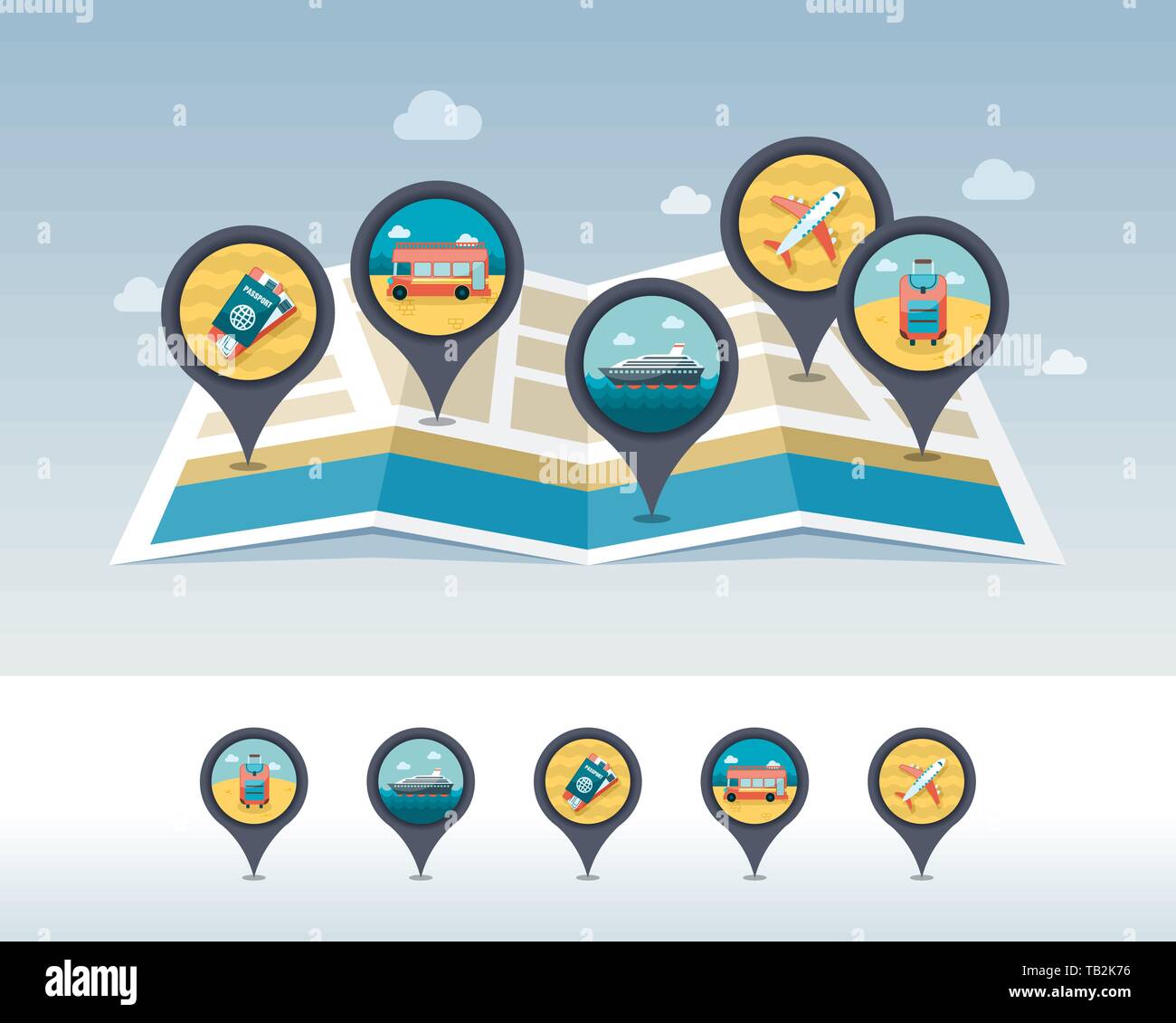 Sightseeing trip boat in Stock Vector Images - Alamy