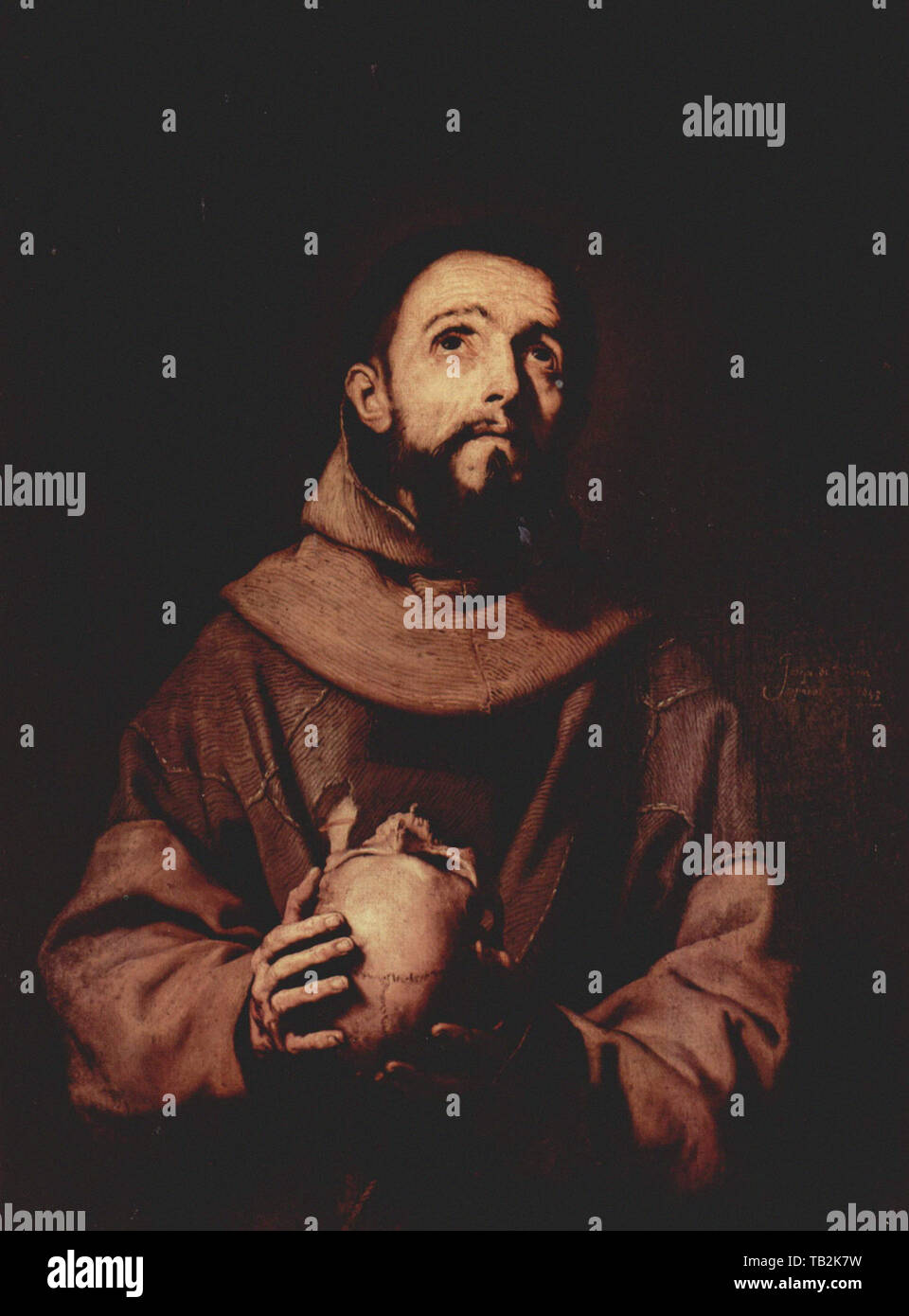 Jusepe De Ribera - St Francis Assisi 1643 Stock Photo - Alamy