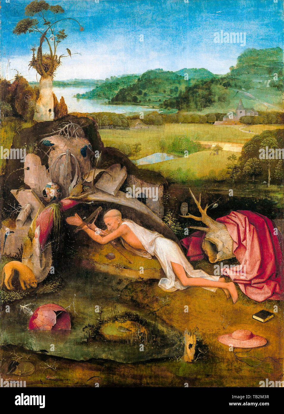 Hieronymus Bosch, Saint Jerome, painting, circa 1482 Stock Photo - Alamy