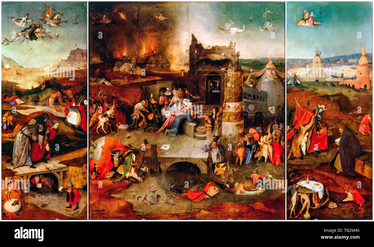 Hieronymus Bosch Temptation The Temptation Of St Anthony, A Triptych