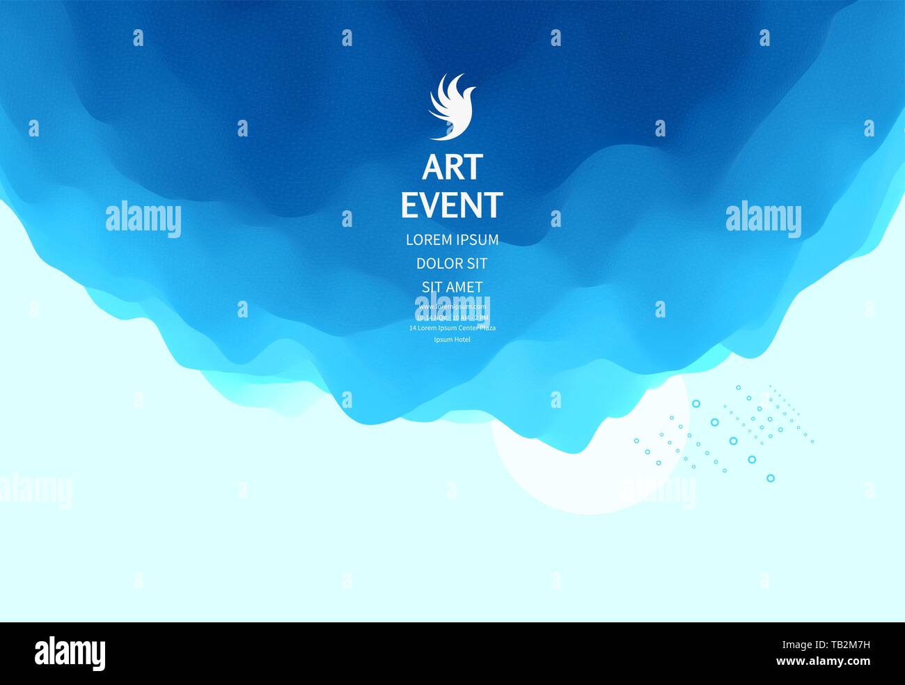 Art event invitation template. Abstract background with dynamic effect ...