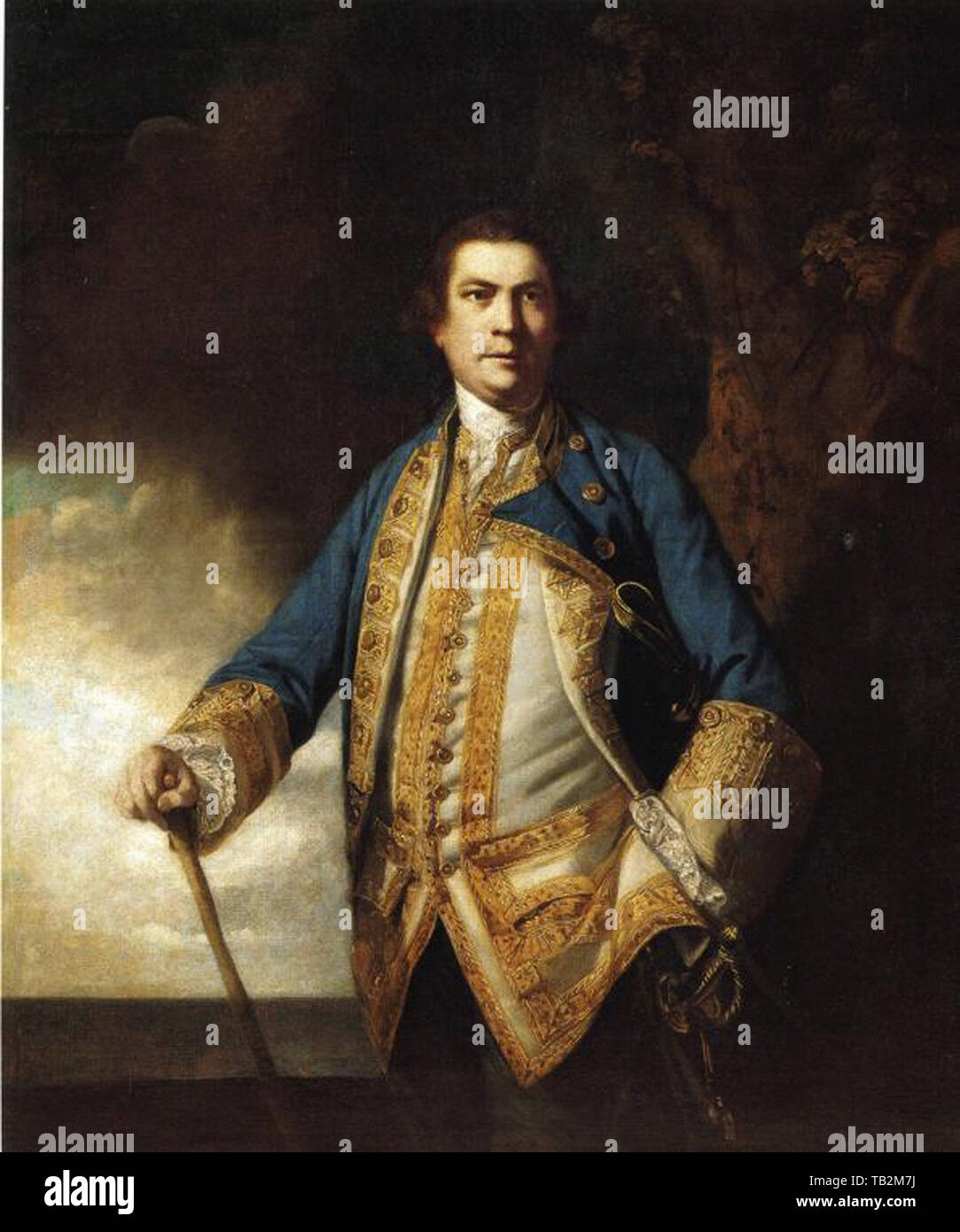 Joshua Reynolds - Augustus 1st Viscount Keppel 1759 Stock Photo - Alamy