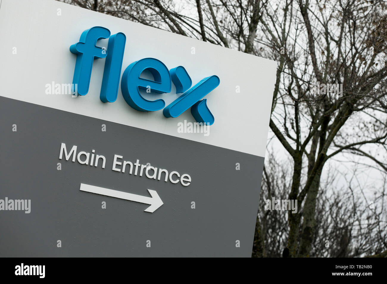 A logo sign outside of a facility occupied by Flex Ltd., in Ottawa ...
