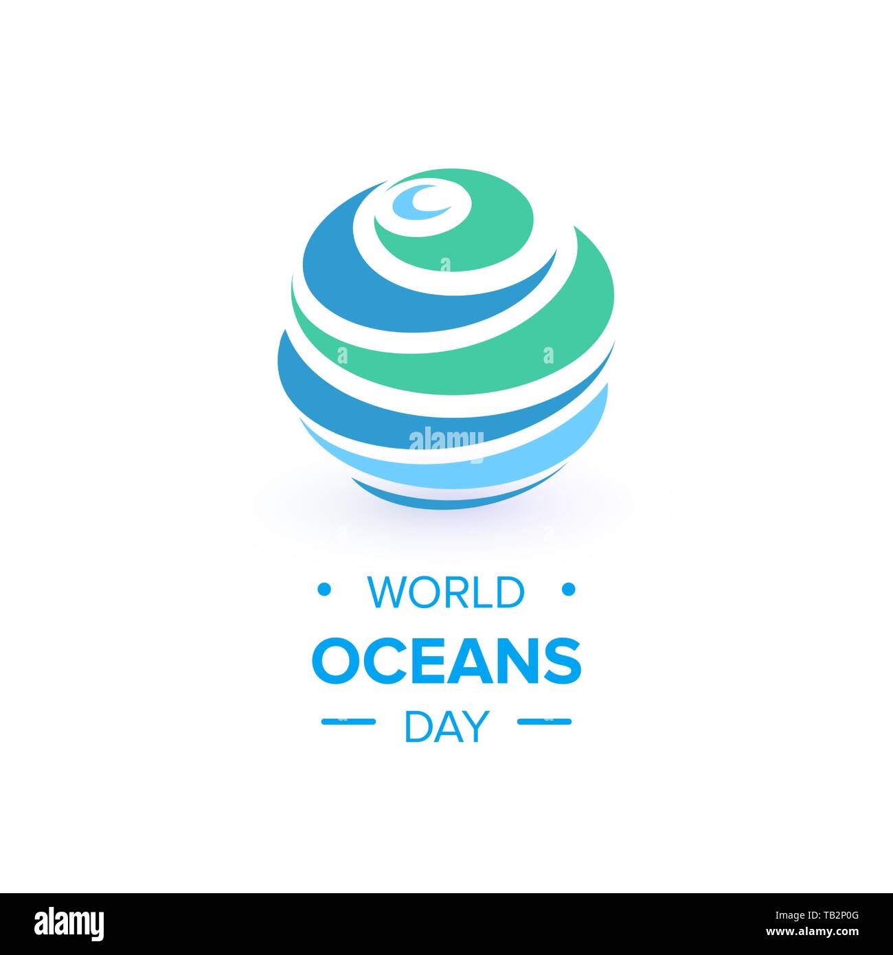 World Oceans Day design template. Ocean health protect graphic symbol ...
