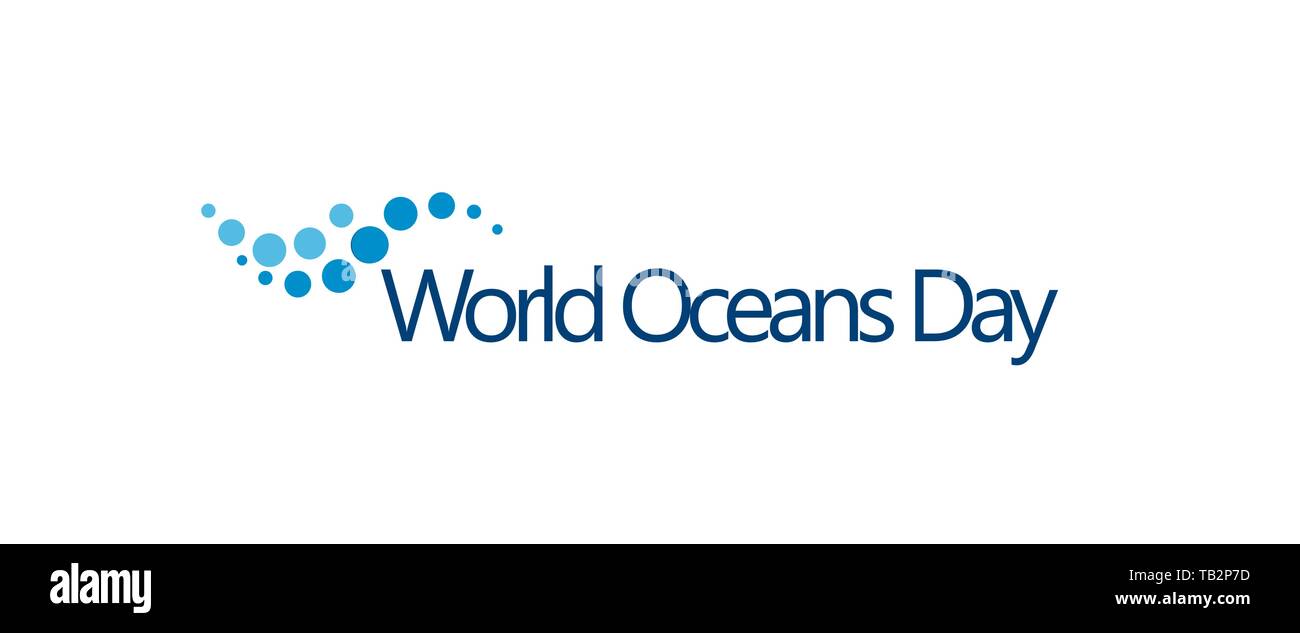 World Oceans Day design template. Ocean health protect graphic symbol ...