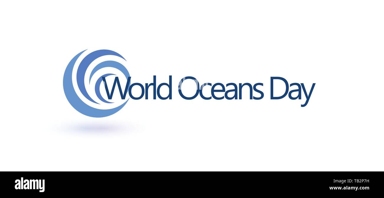 World Oceans Day design template. Ocean health protect graphic symbol ...