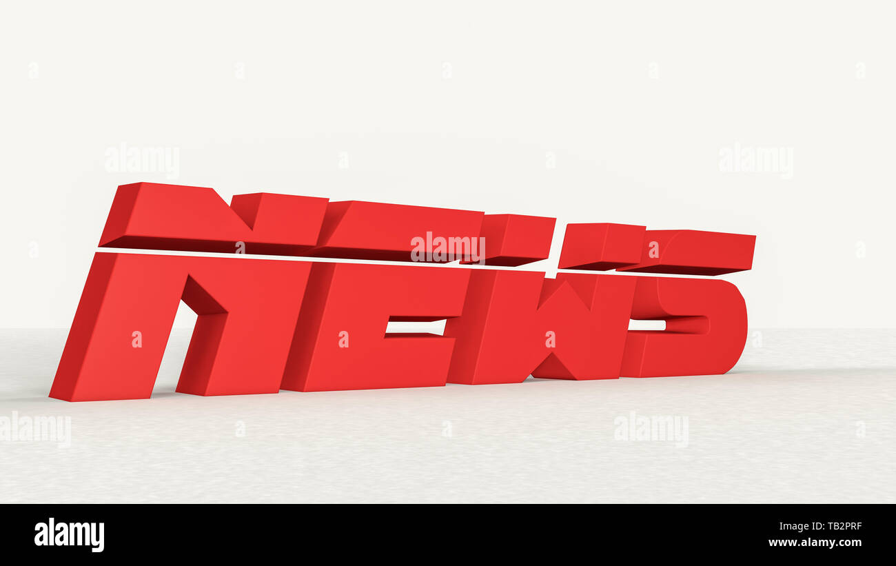 Letters that make up the word news (3d rendering Stock Photo - Alamy