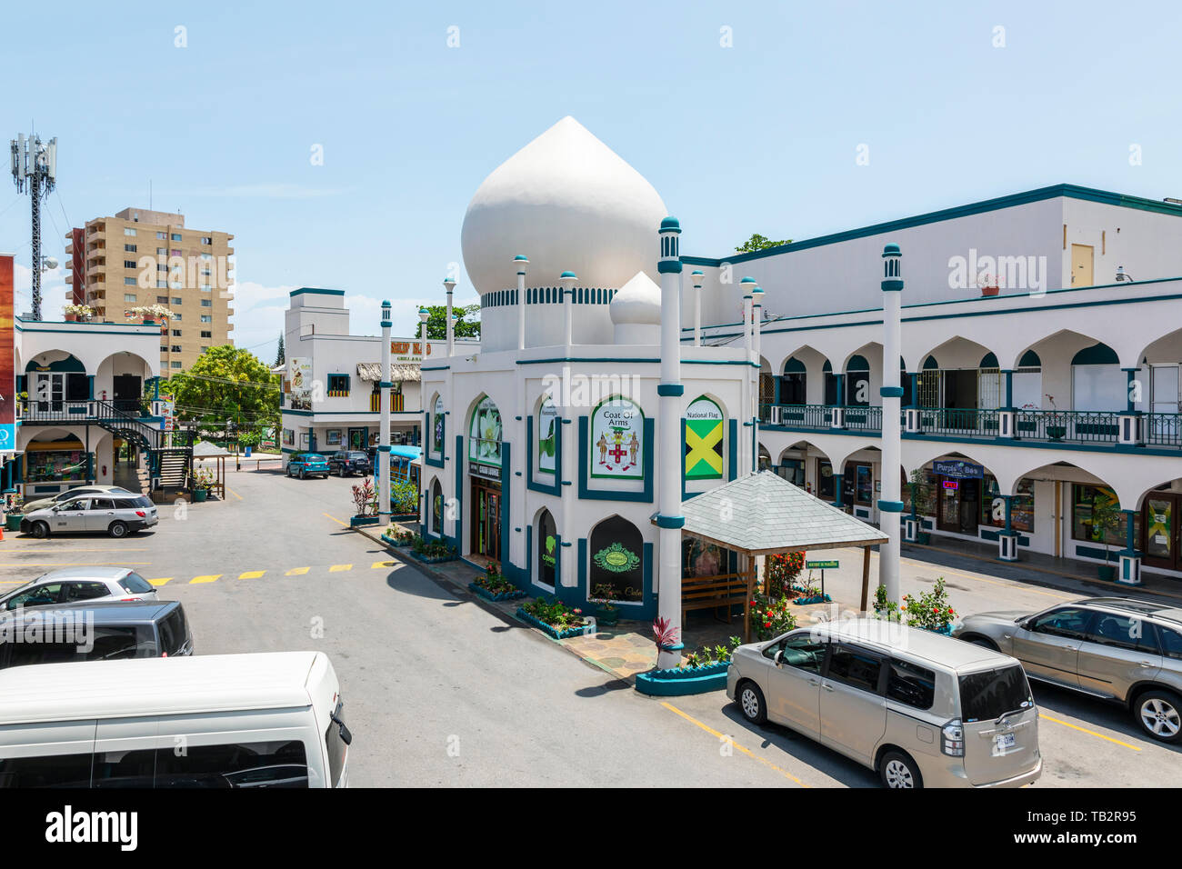 Taj Mahal shopping arcade, Ocho Rios, Jamaica Stock Photo - Alamy