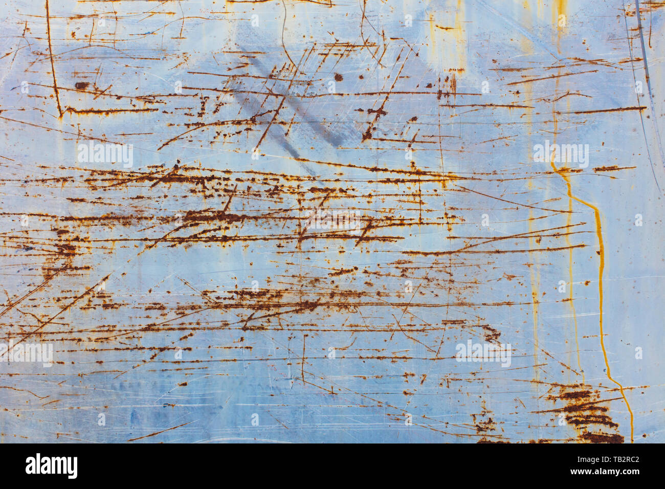 Scratch and rust markings on old metal wall Stock Photo - Alamy
