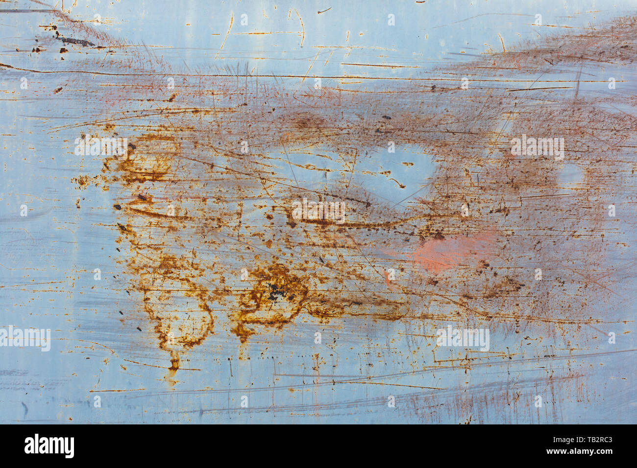 Scratch and rust markings on old metal wall Stock Photo - Alamy
