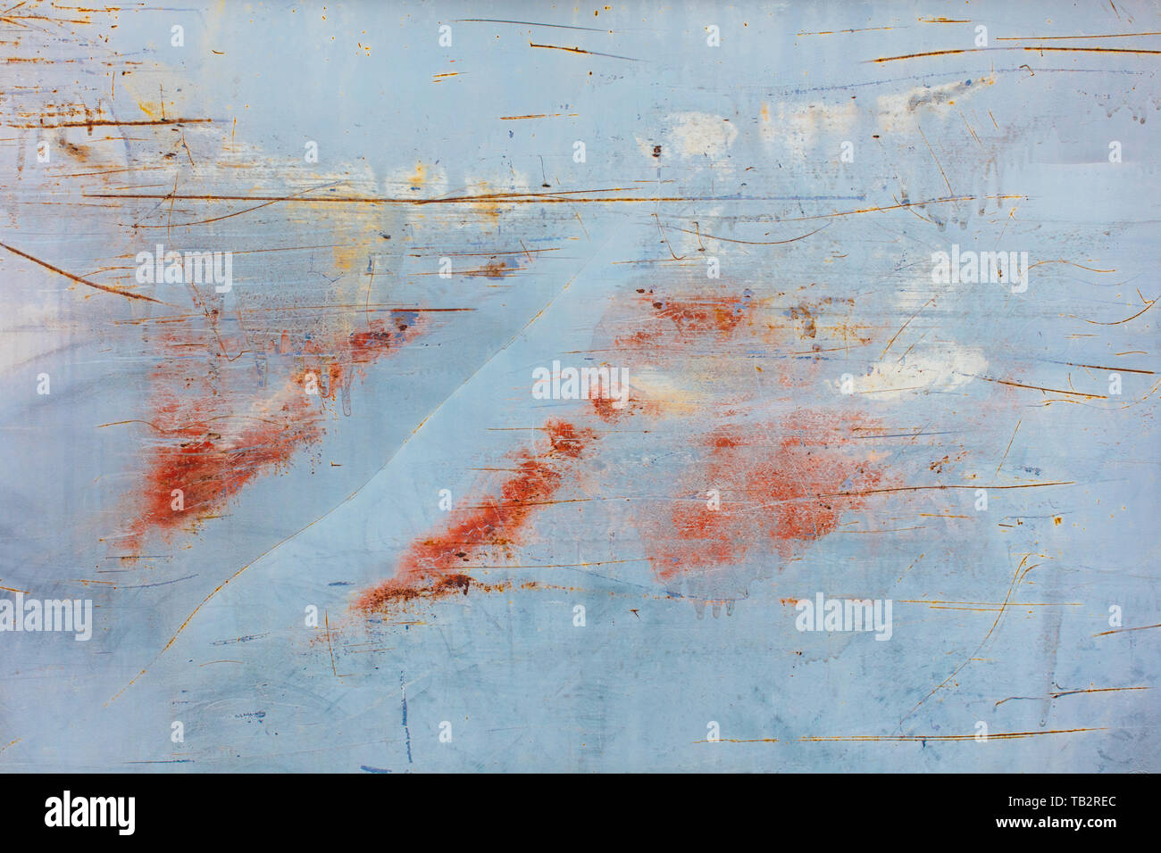 Scratch and rust markings on old metal wall Stock Photo - Alamy