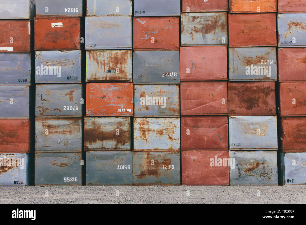 Stack of rusty metal containers Stock Photo - Alamy Stack of rusty metal containers Stock Photo - Alamy