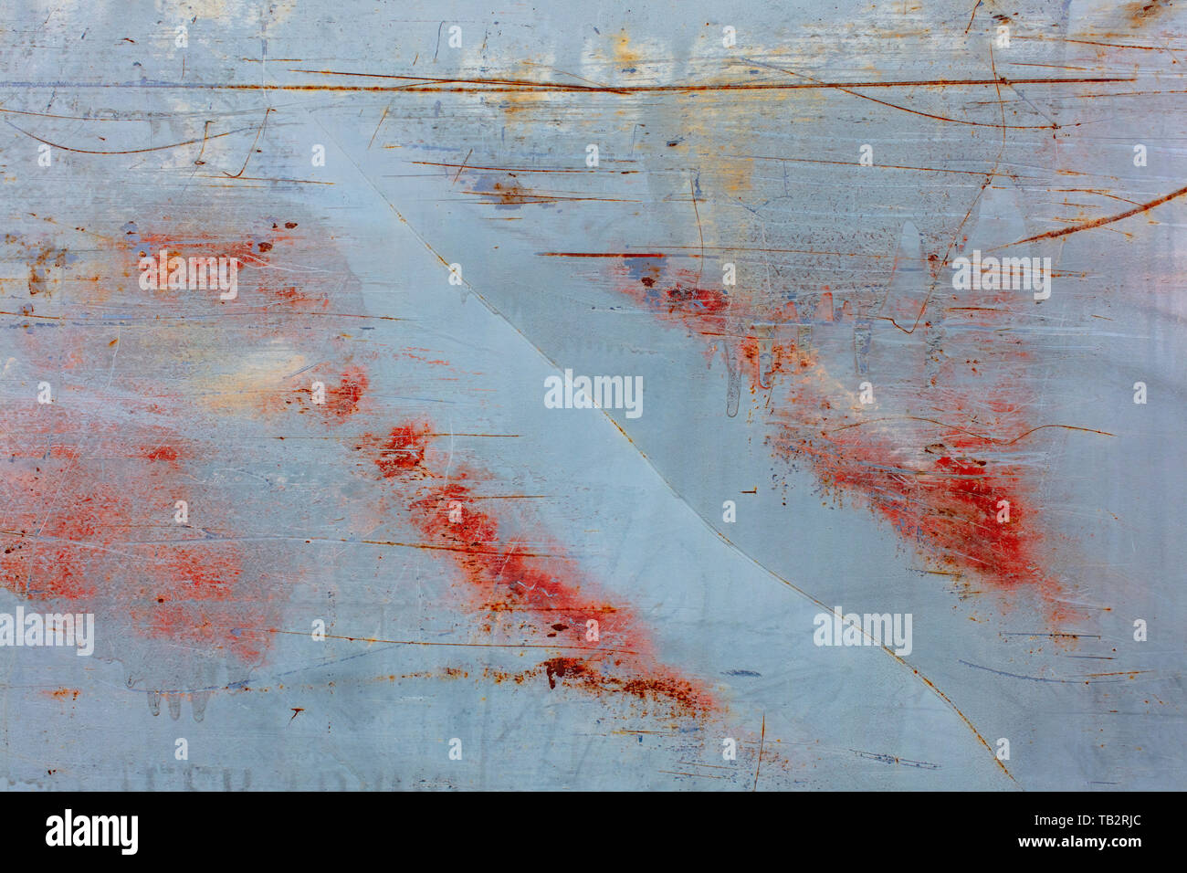 Scratch and rust markings on old metal wall Stock Photo - Alamy