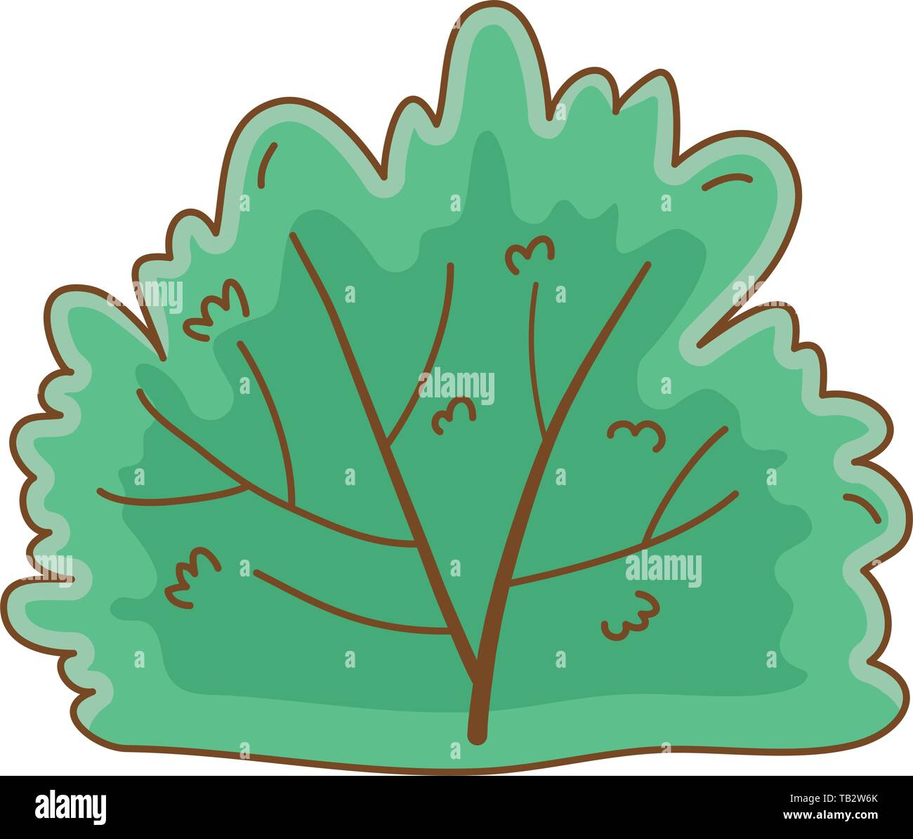 nature outdoor bush environment cartoon vector illustration graphic ...