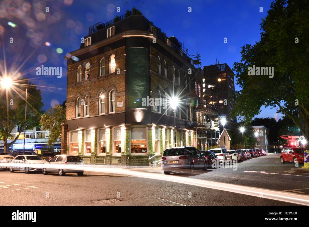 London landscape locations at night Stock Photo - Alamy