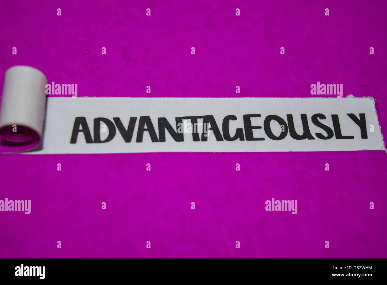 Advantageously text, Inspiration and positive vibes concept on purple ...