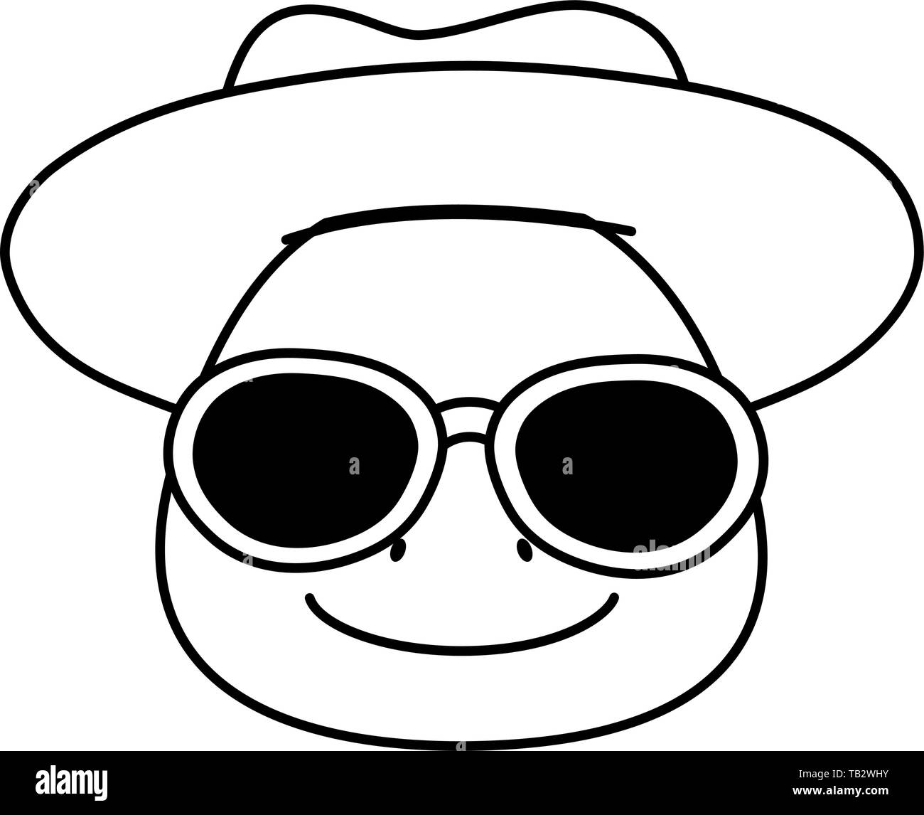 cute animal turtle enjoying summer time vacations holidays cartoon ...