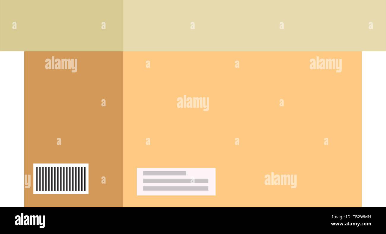 carton box packing delivery cartoon vector illustration graphic design ...