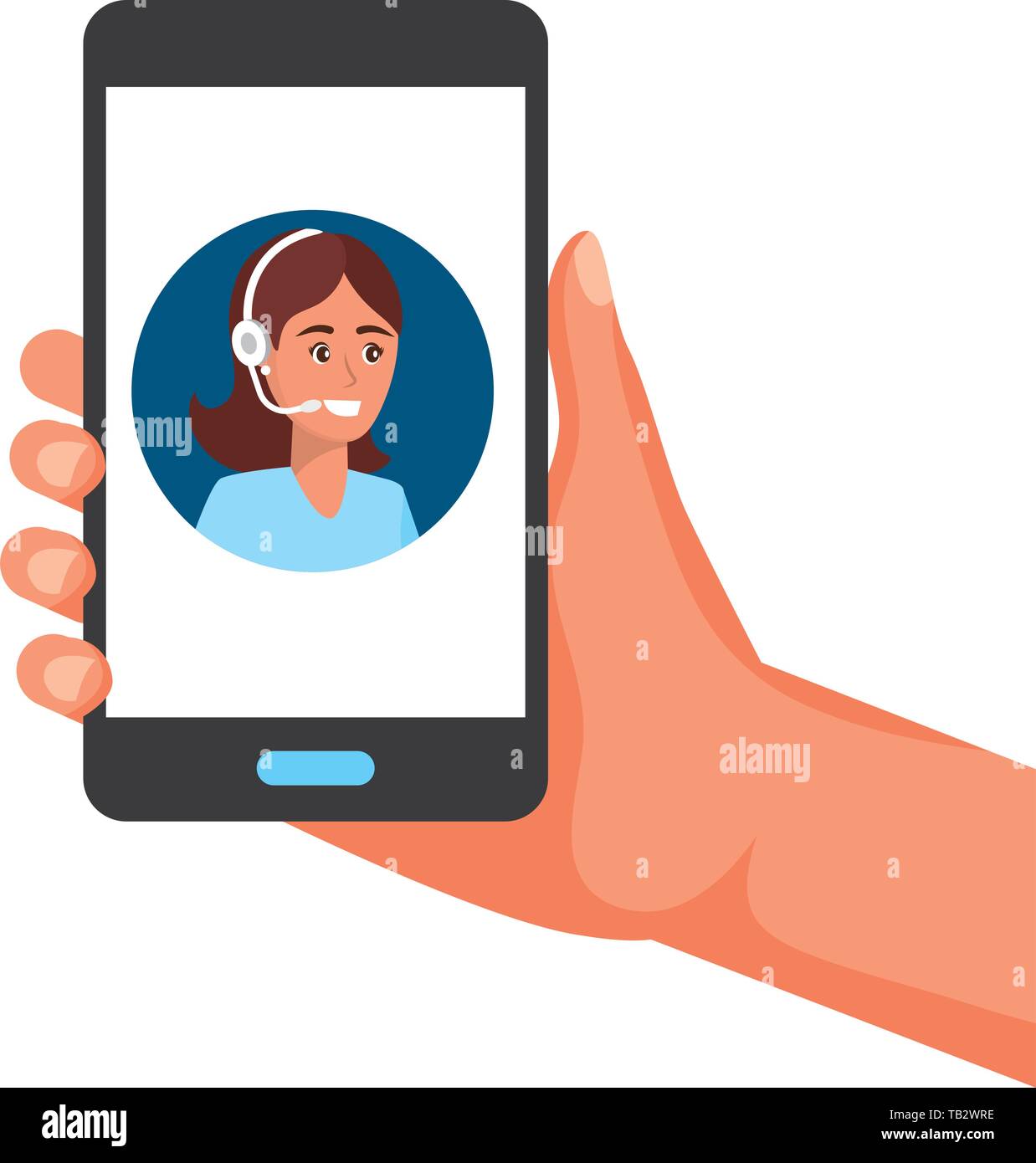 customer support logistics service call center assistance cartoon ...