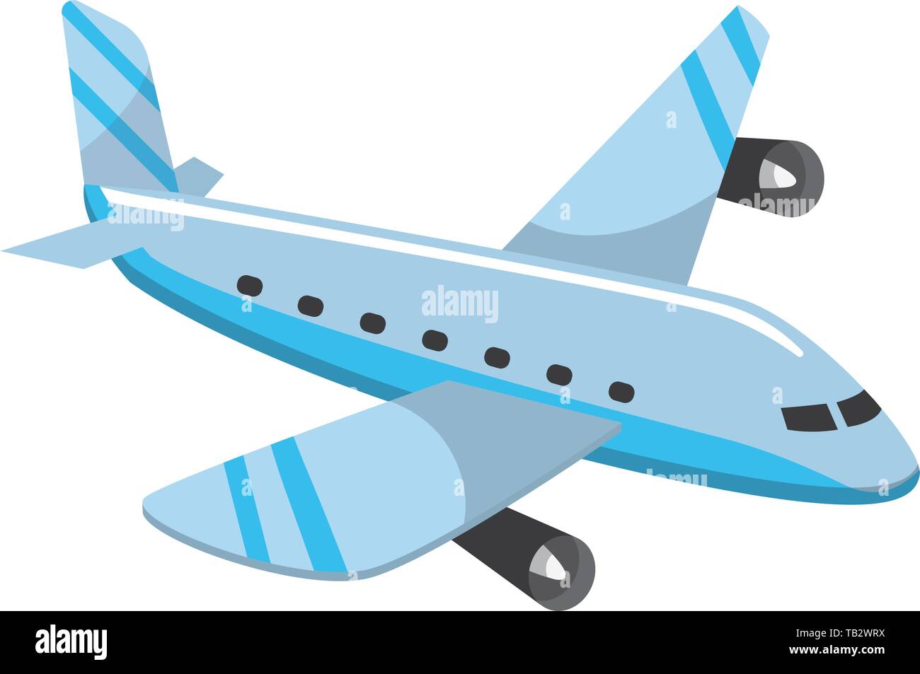 transport airplane aircraft jet cartoon vector illustration graphic ...