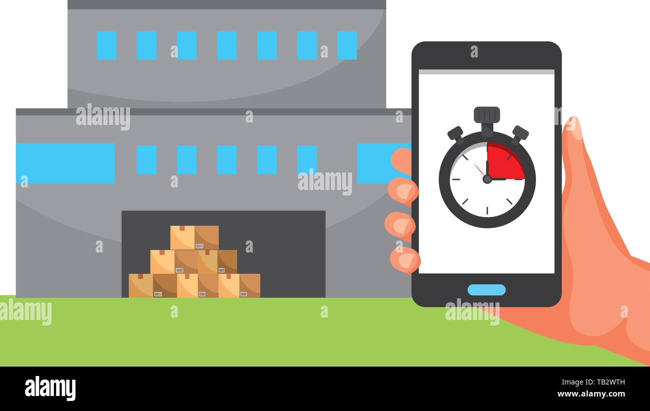 delivery tracking service shipping business logistic cartoon vector ...