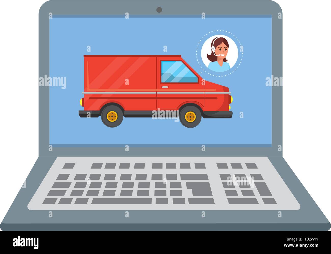delivery tracking service shipping business logistic cartoon vector ...
