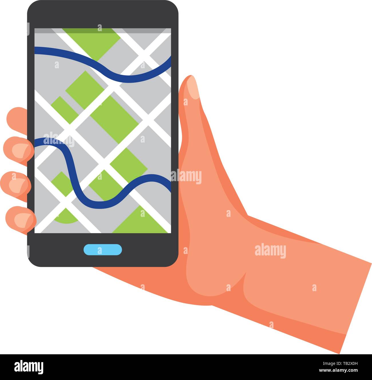 technology device modern smartphone cartoon vector illustration graphic ...