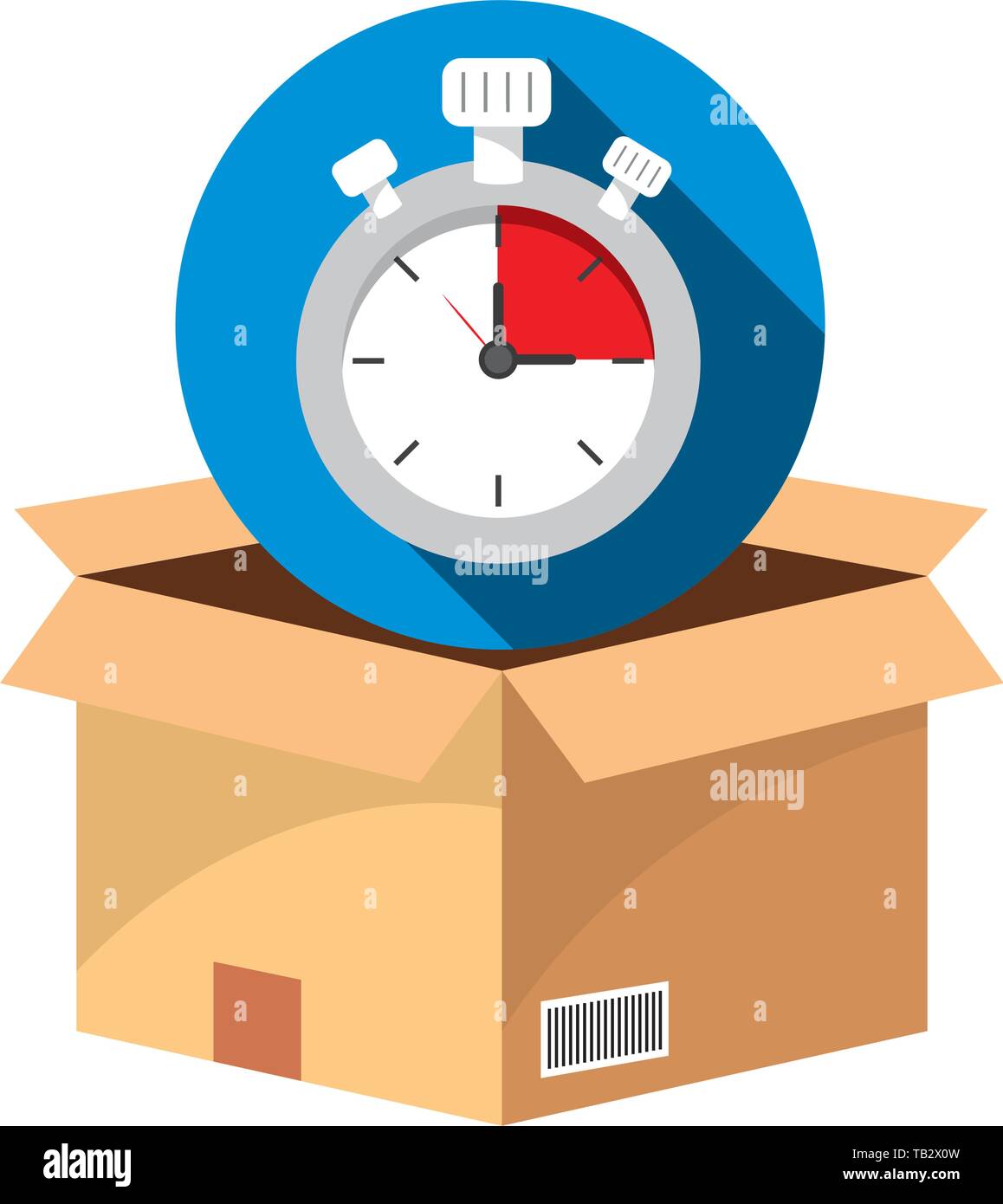 chronometer time clock stopwatch inside box vector illustration graphic ...