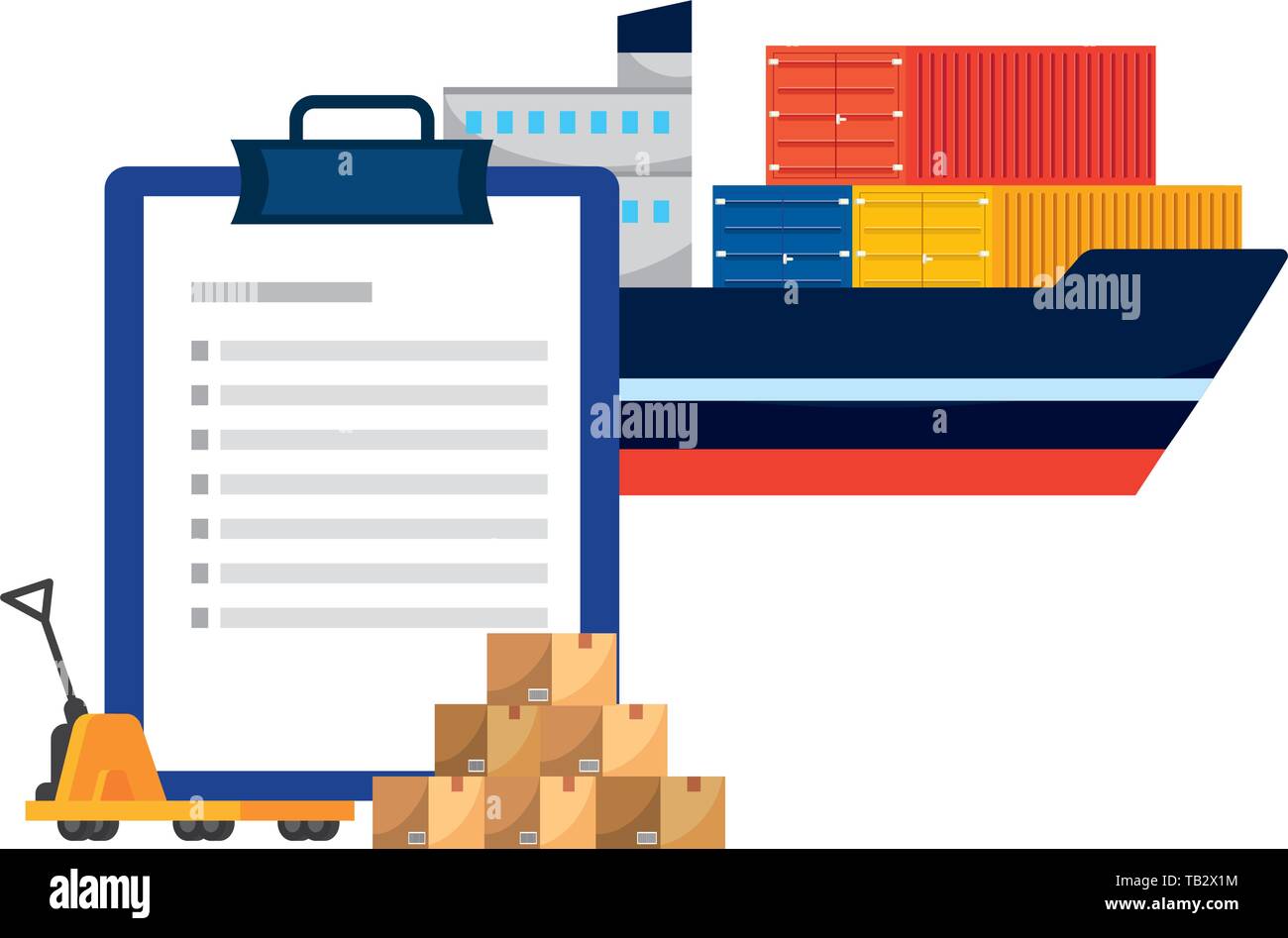 delivery tracking service shipping business logistic cartoon vector ...