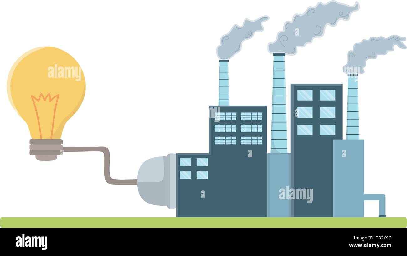 Factory and icon set design, Eco city save planet think green and ...
