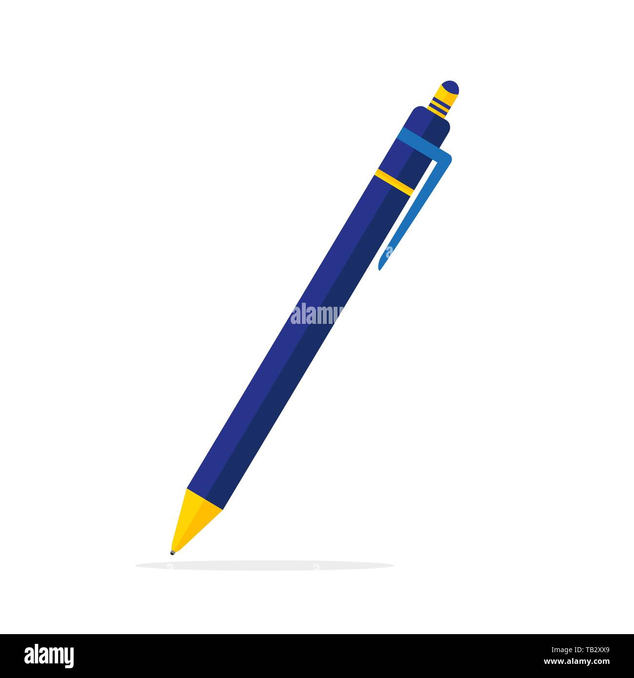 Pen icon in flat design. Vector illustration. Ballpoint Pen. Pen icon ... Pen icon in flat design. Vector illustration. Ballpoint Pen. Pen icon ...