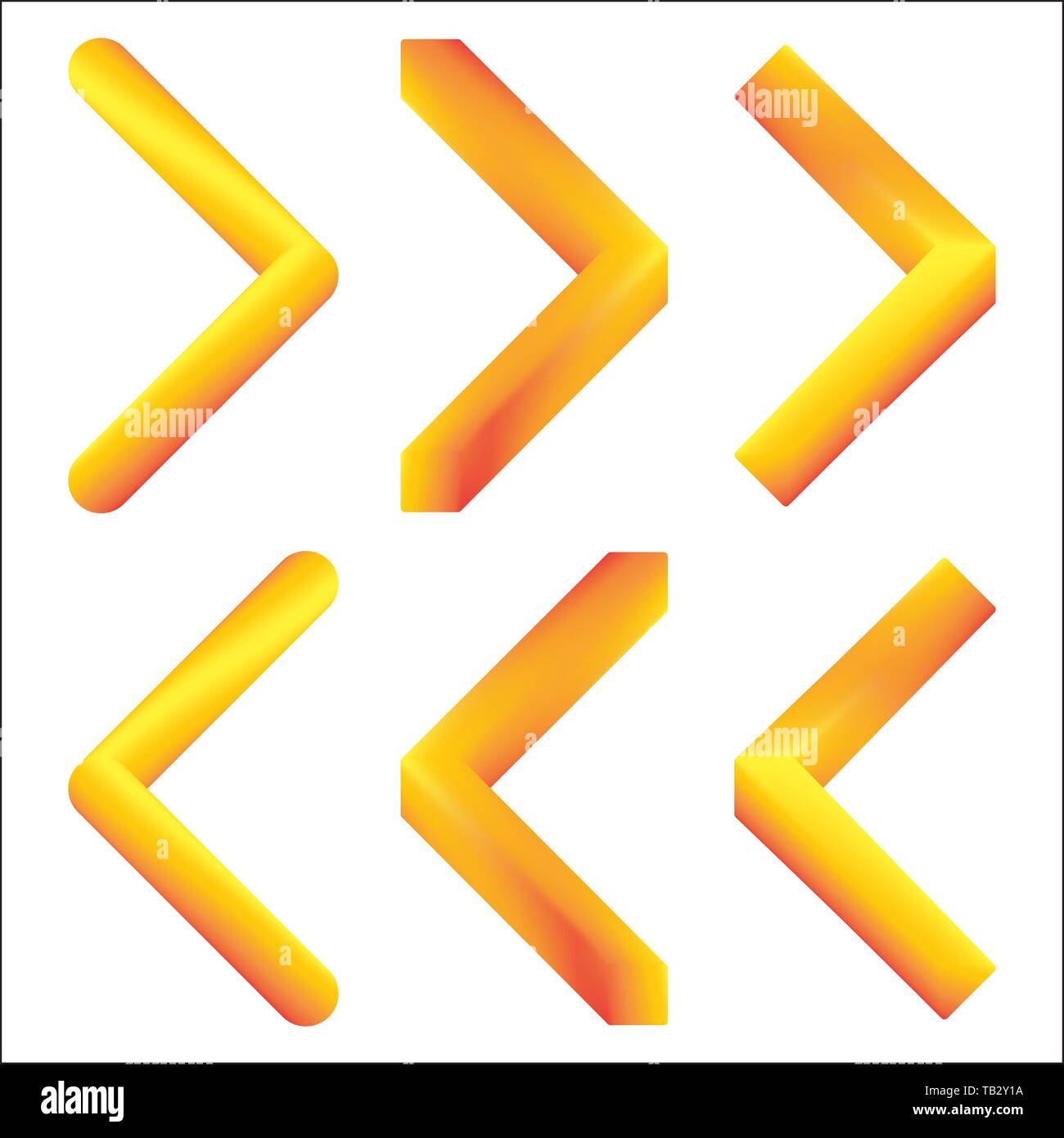 Set of color arrows. Vector illustration. Abstract arrows isolated ...