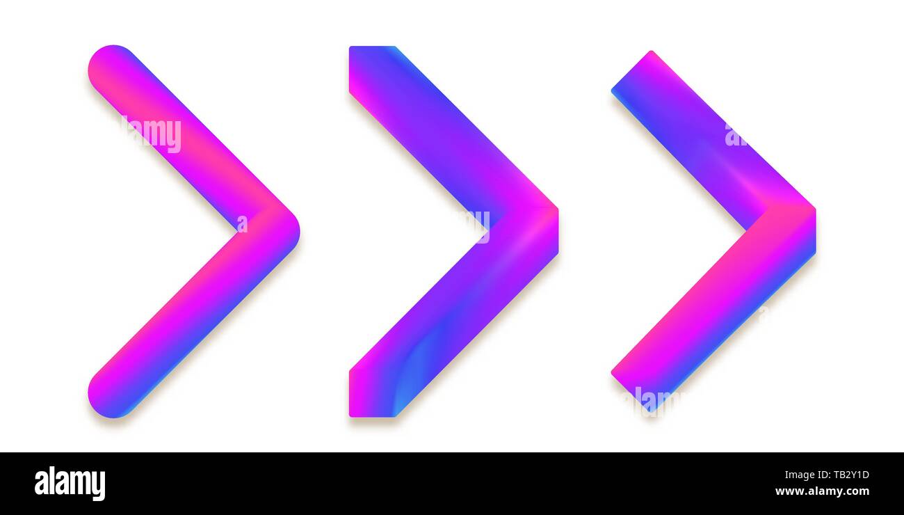 Set of color arrows. Vector illustration. Abstract arrows isolated ...