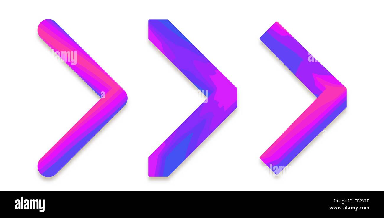 Set of color arrows. Vector illustration. Abstract arrows isolated ...