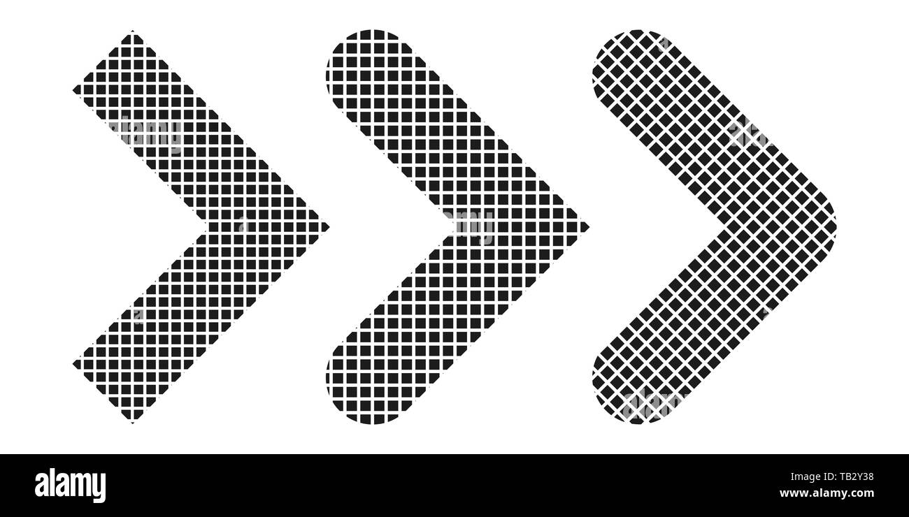 Set of Arrows to right in pixel art style. Vector illustration ...