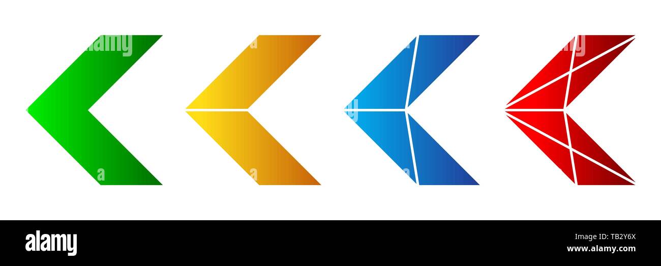 Set of color Arrows. Vector illustration. Arrows collection isolated ...