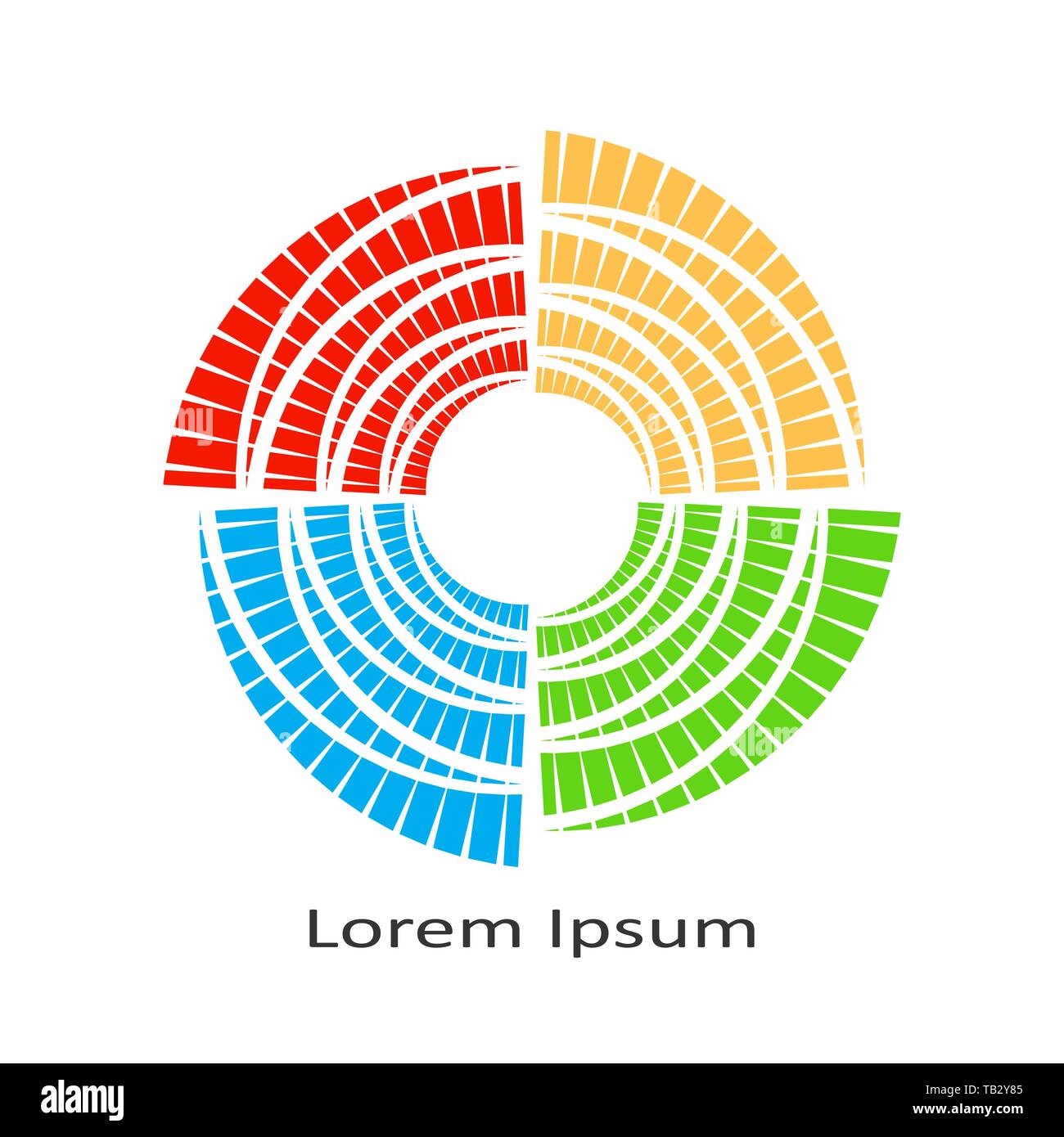 Abstract emblem design template. Vector illustration. Color creative ...