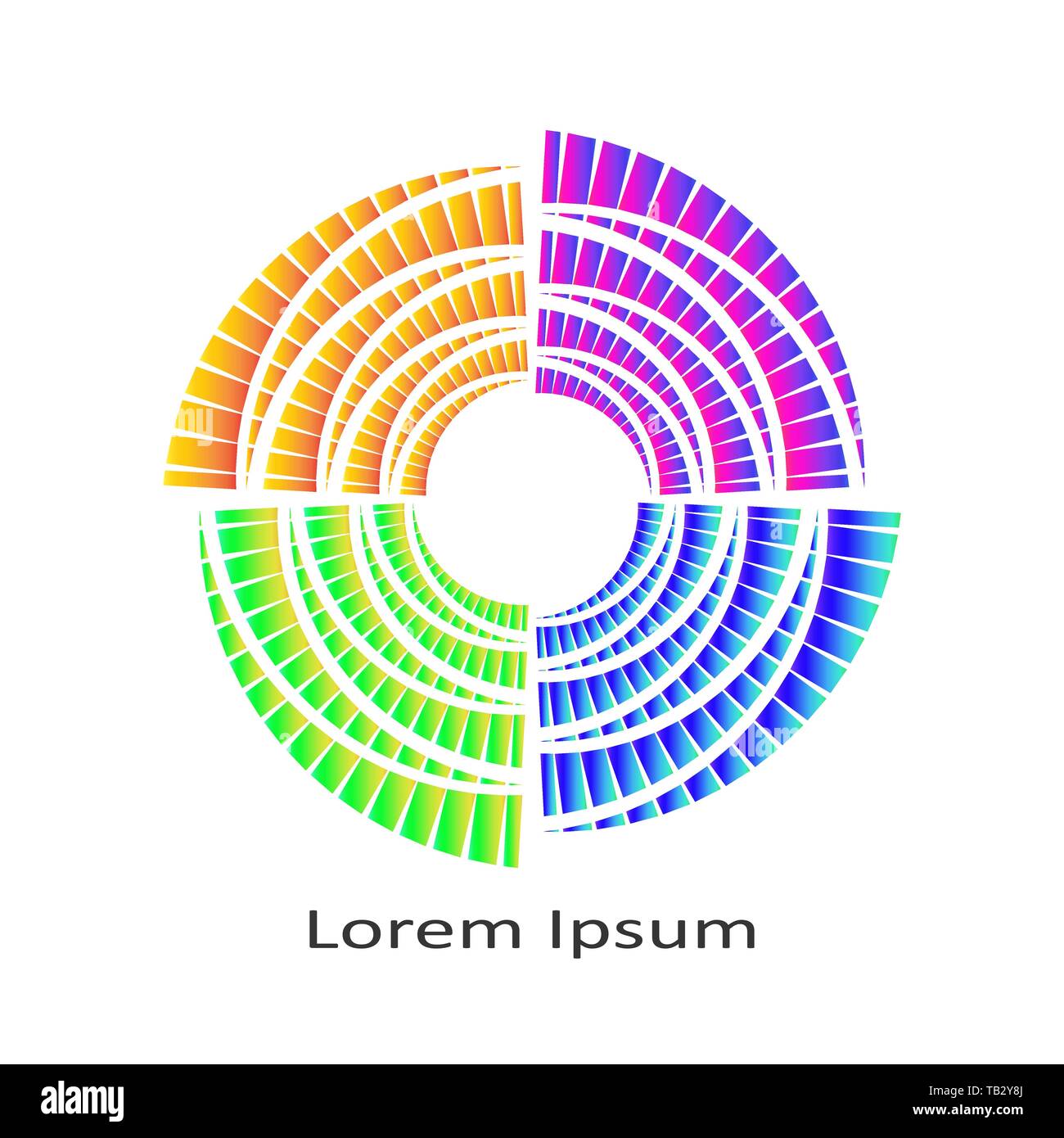 Abstract emblem design template. Vector illustration. Color creative ...