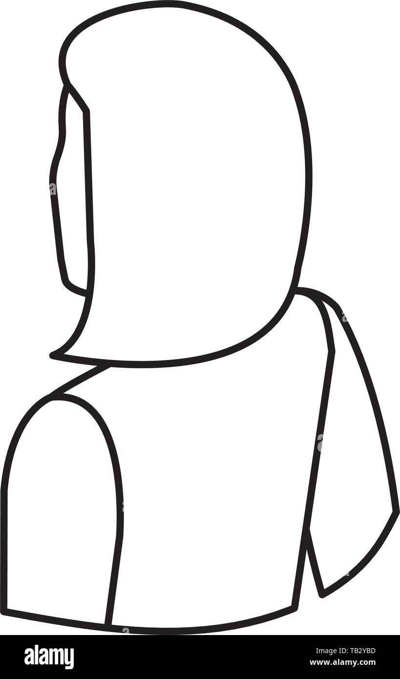 cute young woman back character Stock Vector Image & Art - Alamy