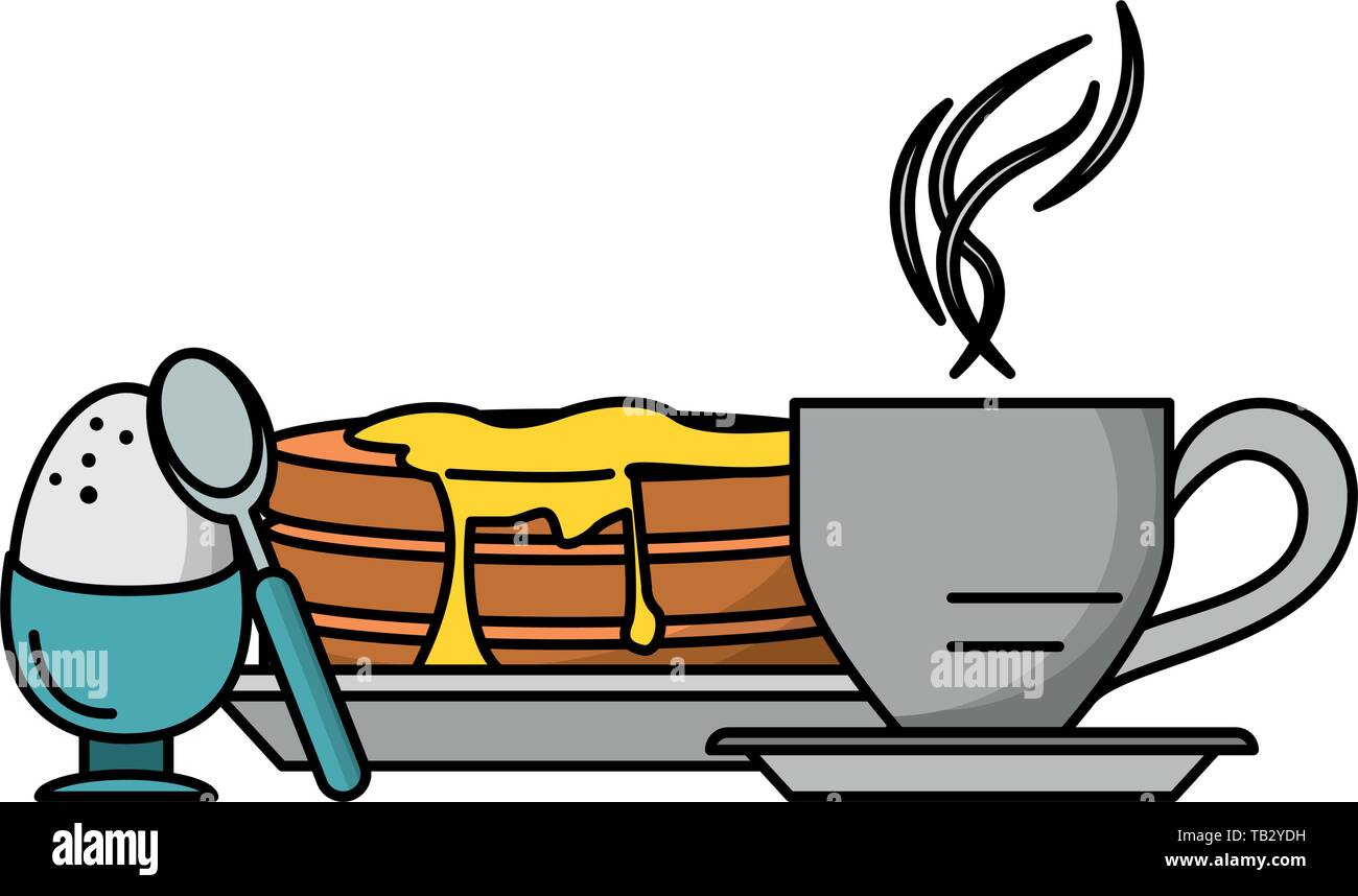 Breakfast morning food cartoons Stock Vector Image & Art - Alamy