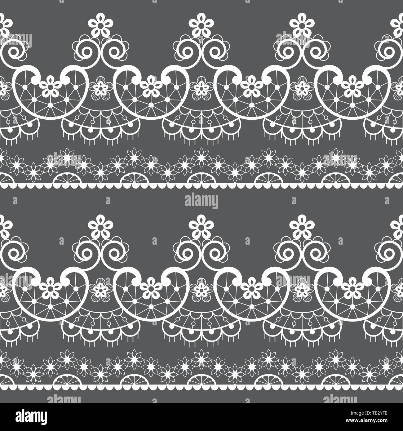 Decorative seamless lace pattern - vector lace repetitive emrboidery ...