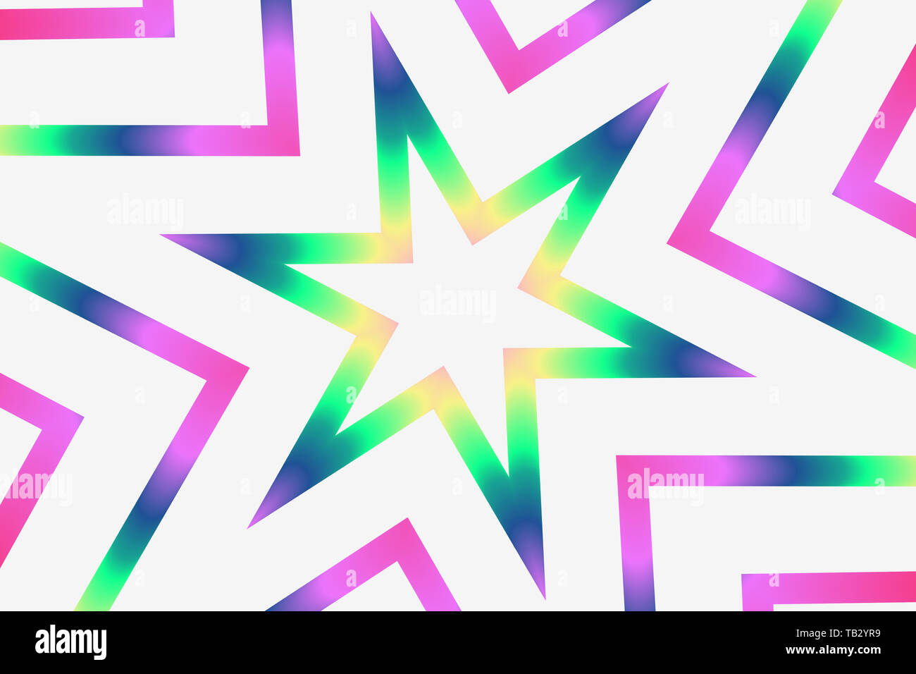 One colorful star background on white background. Beautiful star design ...