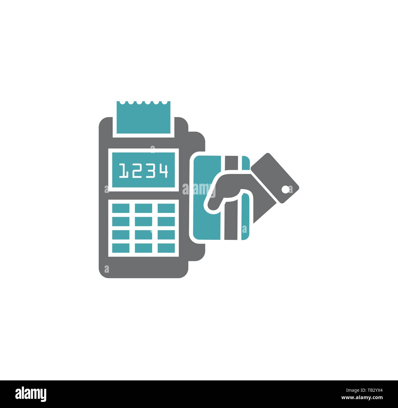 Pos terminal icon on background for graphic and web design. Simple ...