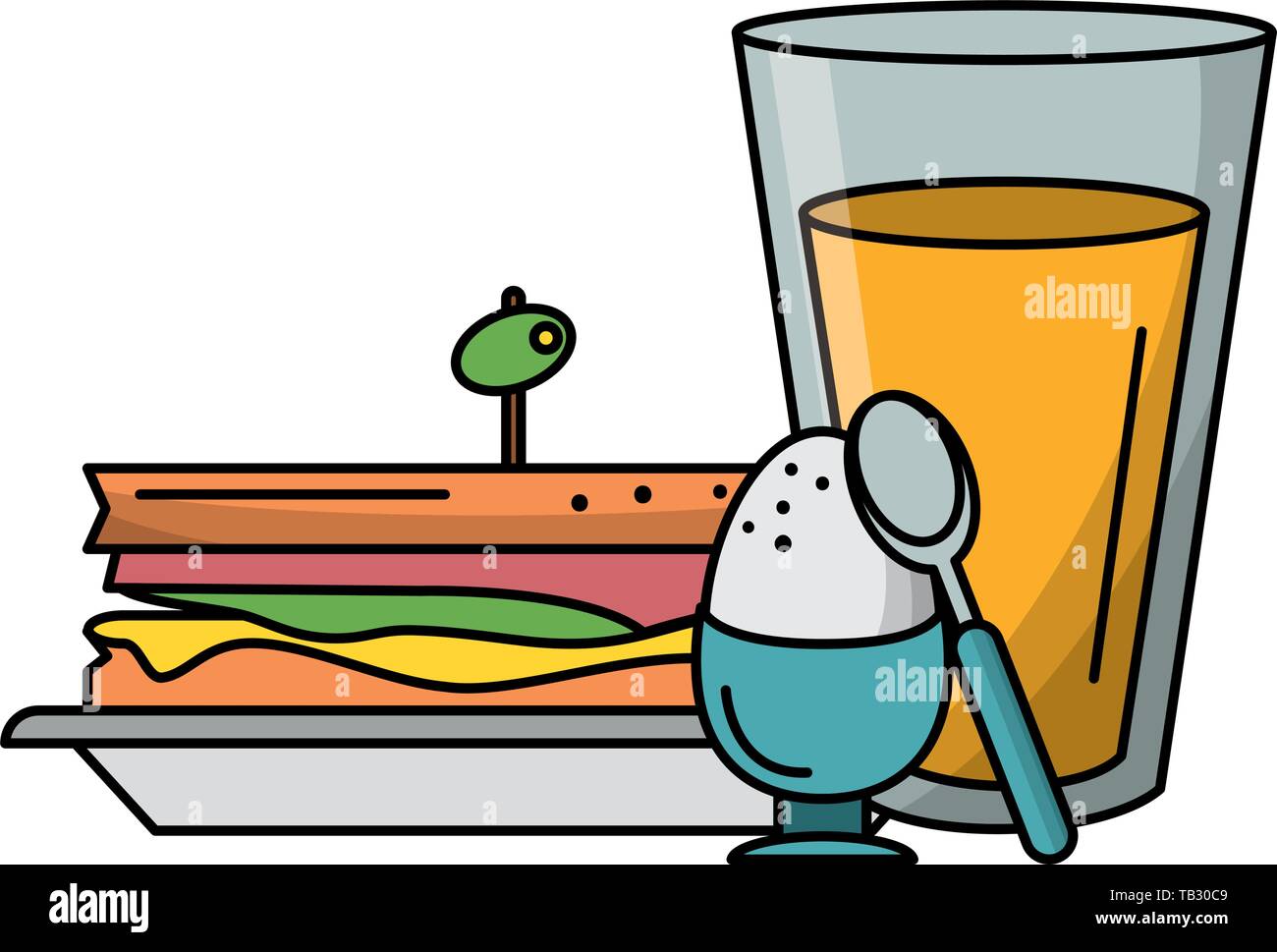 Breakfast morning food cartoons Stock Vector Image & Art - Alamy