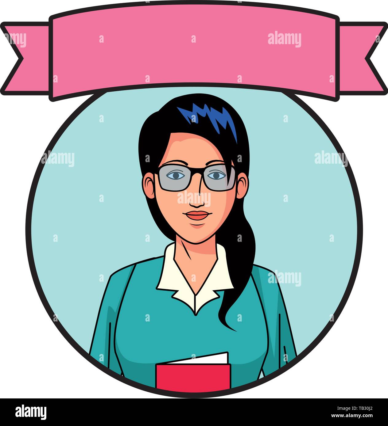 businesswoman avatar cartoon character profile picture Stock Vector ...