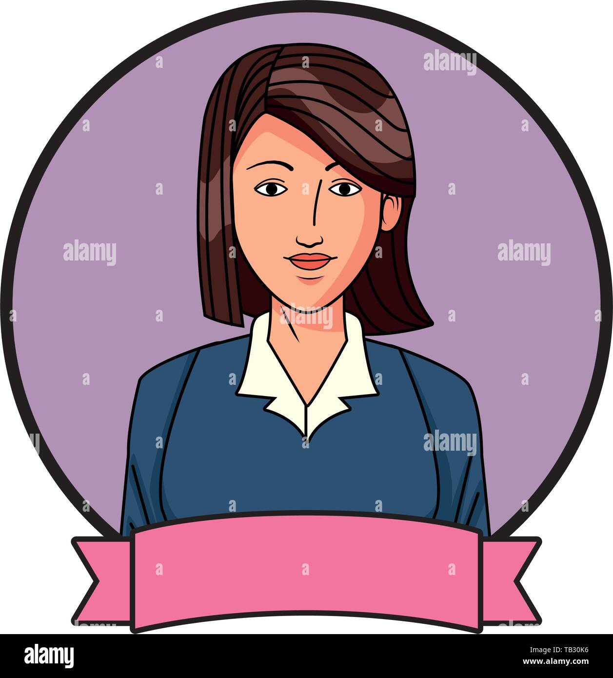 businesswoman avatar cartoon character profile picture Stock Vector ...