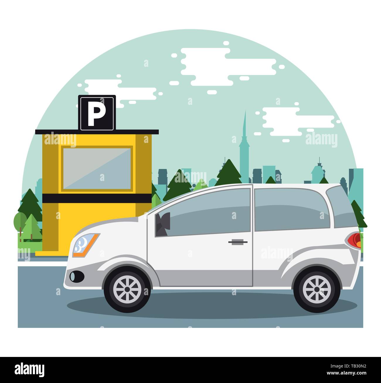 Car parking zone round icon Stock Vector Image & Art - Alamy