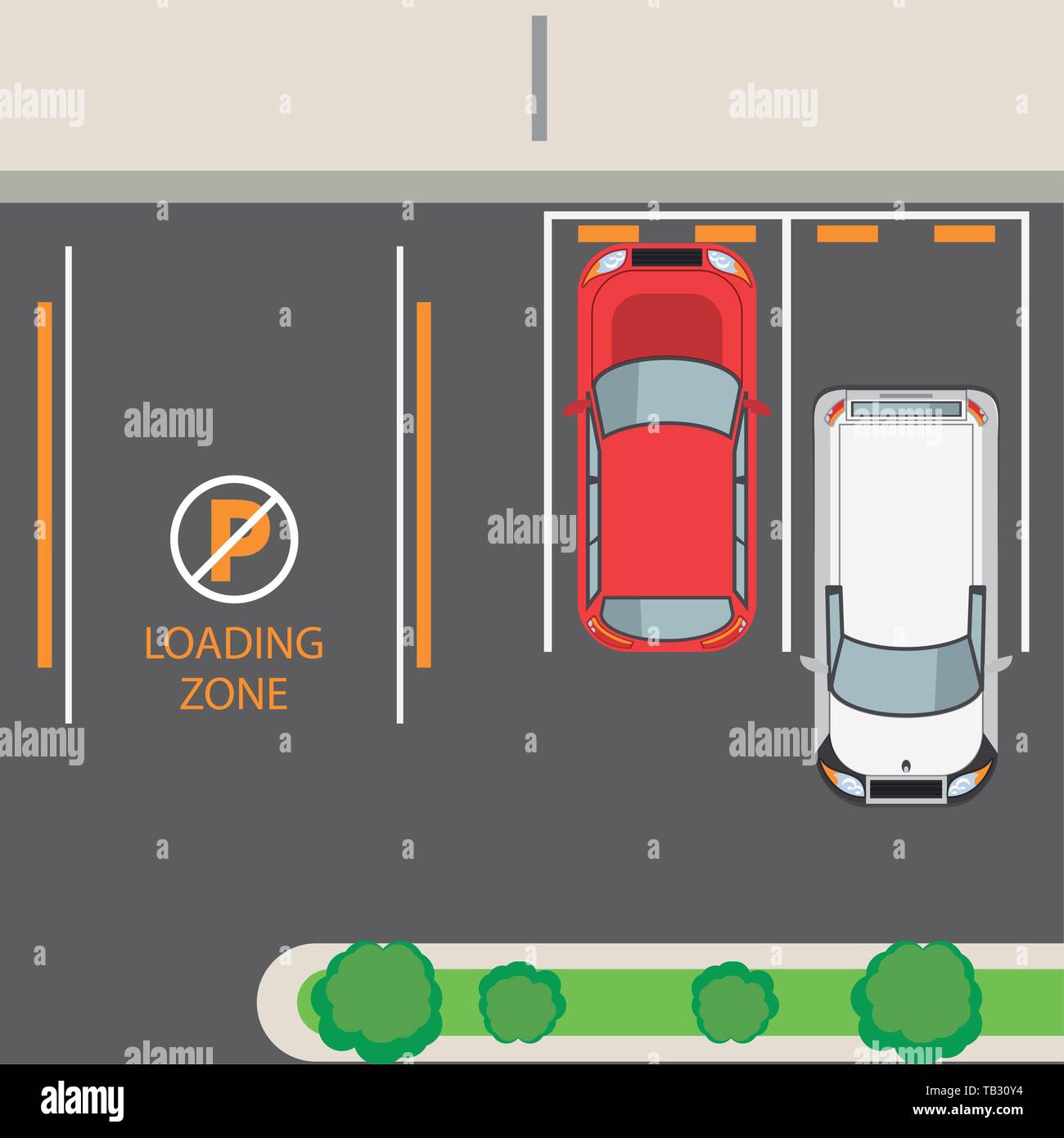 Parking zone topview Stock Vector Image & Art - Alamy